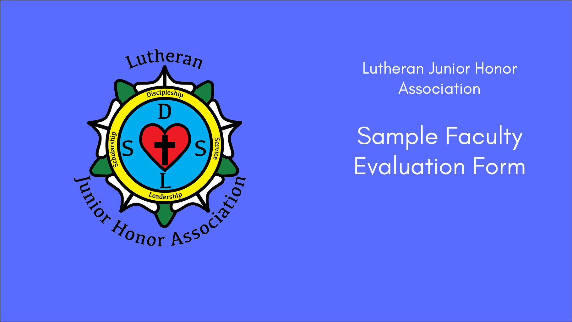 Sample Faculty Evaluation Form – Lutheran Education Association