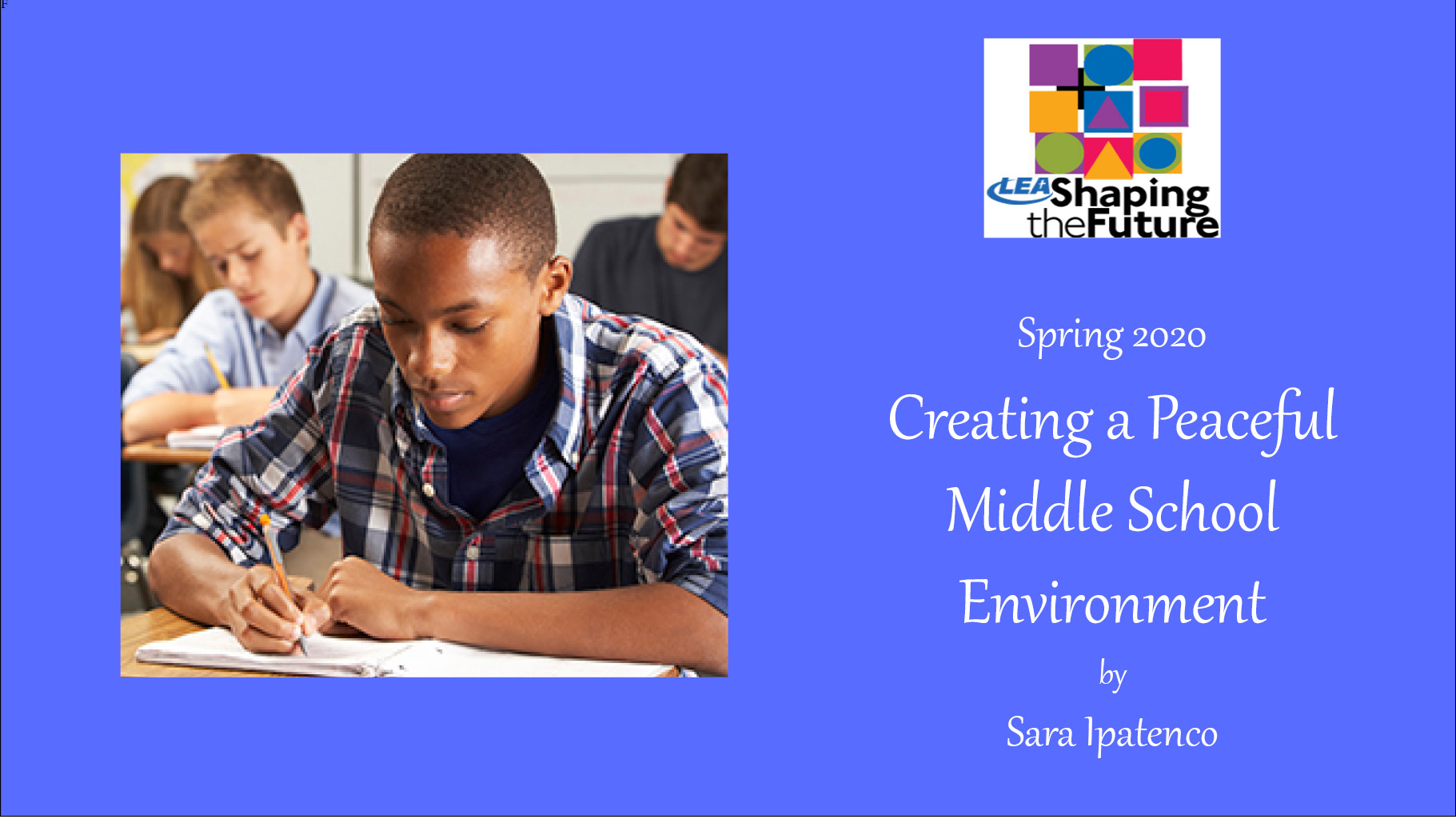 Creating a Peaceful Middle School Environment – Lutheran Education ...
