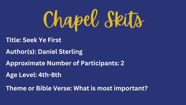 Chapel Skits and Services – Lutheran Education Association